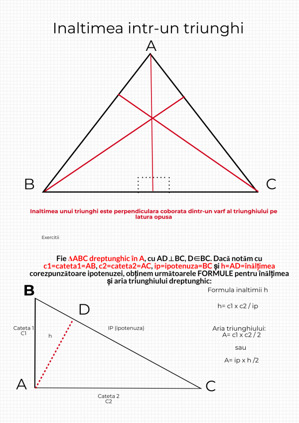 Înălțimea într-un triunghi | R.E.I. - Resurse Educație Incluzivă