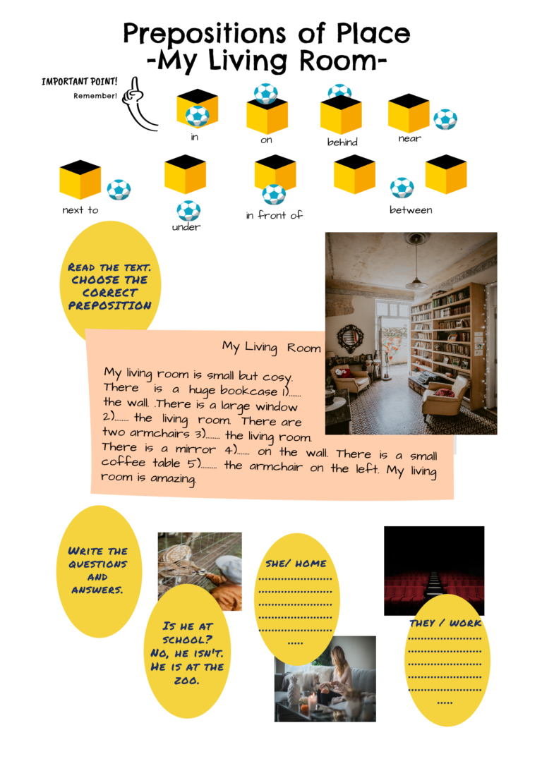 Prepositions of Place-My Living Room | R.E.I. - Resurse Educație Incluzivă