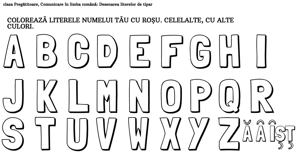 Desenează litere | R.E.I. - Resurse Educație Incluzivă