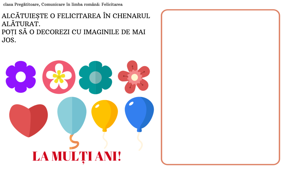Felicitarea | R.E.I. - Resurse Educație Incluzivă