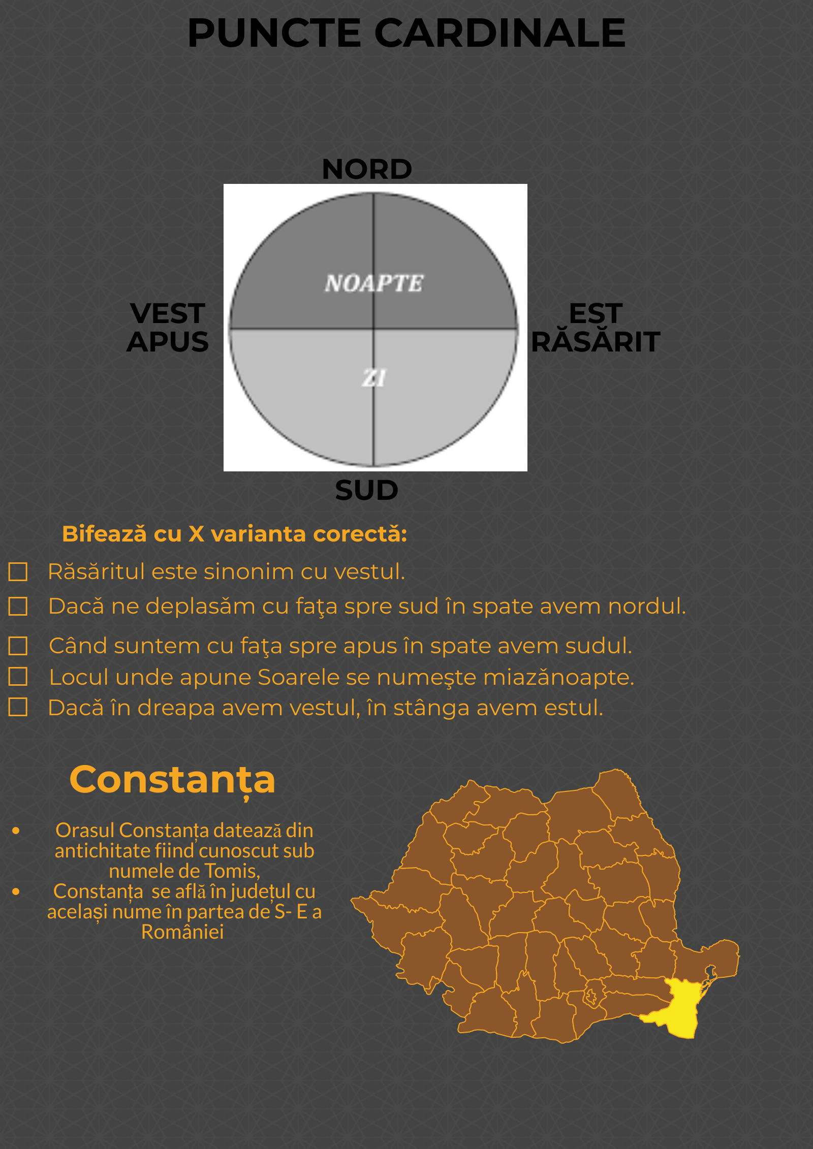 Selectează Puncte cardinale | R.E.I. - Resurse Educație Incluzivă