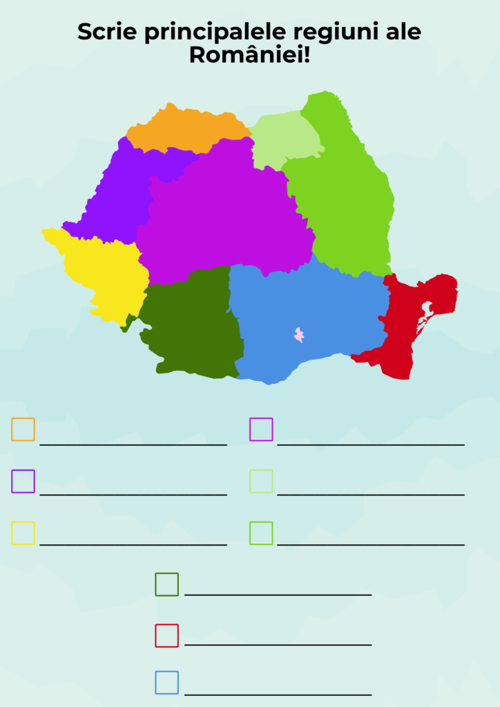 Principalele regiuni ale României | R.E.I. - Resurse Educație Incluzivă