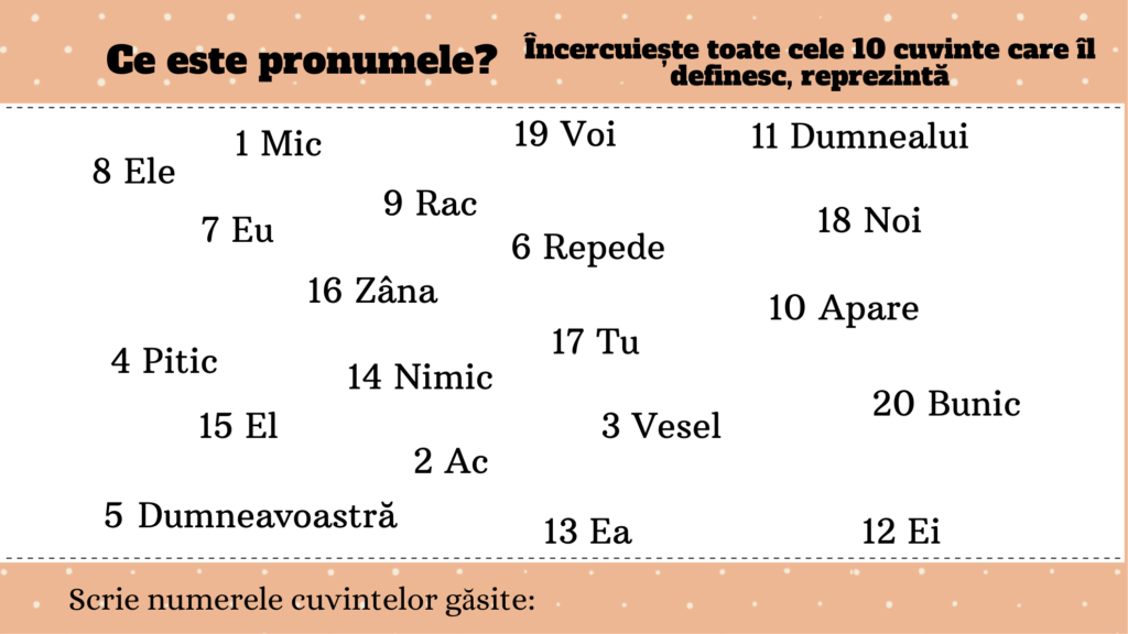 Ce este pronumele? | R.E.I. - Resurse Educație Incluzivă