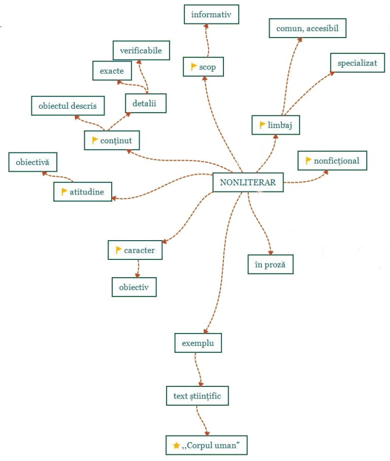 Hartă mentală - textul descriptiv literar și nonliterar | R.E.I ...